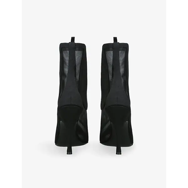 AZZEDINE ALAIA Semi-sheer Mesh Heeled Ankle Boots