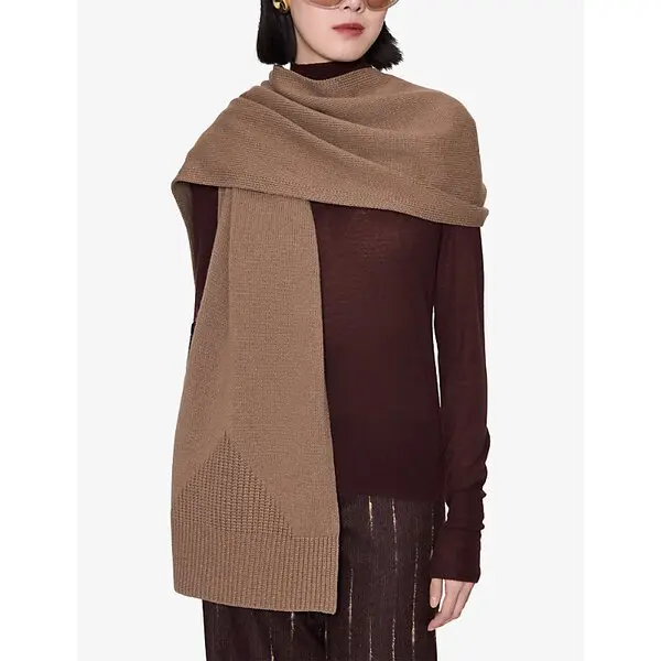 JOSEPH Pasilla Knitted Cashmere Scarf