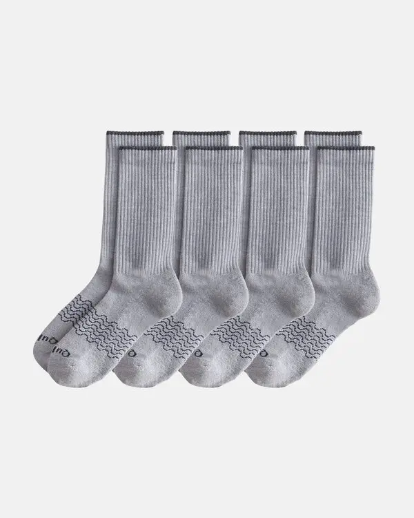 Quince Merino Crew Socks 4-pack - Grey