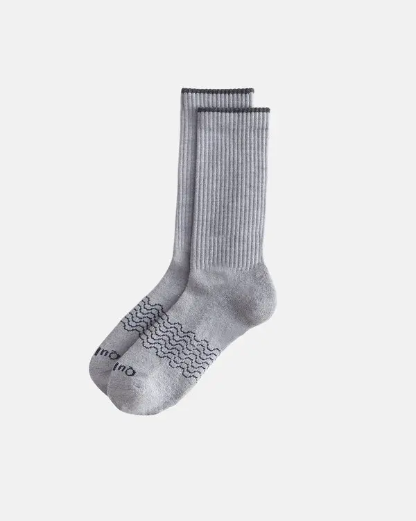 Quince Merino Crew Socks 4-pack - Grey