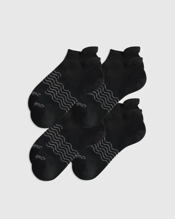 Quince Merino Ankle Socks 4-pack - Black