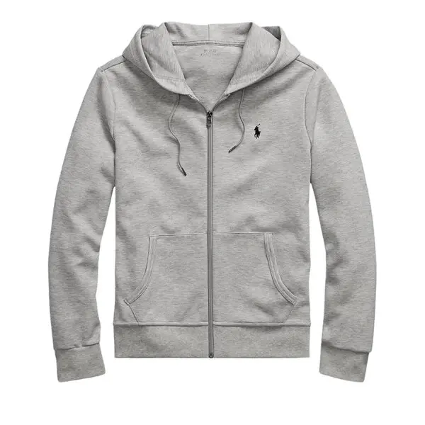Polo Ralph Lauren Long-sleeve Knit Full-zip Hooded Sweatshirt 'light Sport Heather - Grey