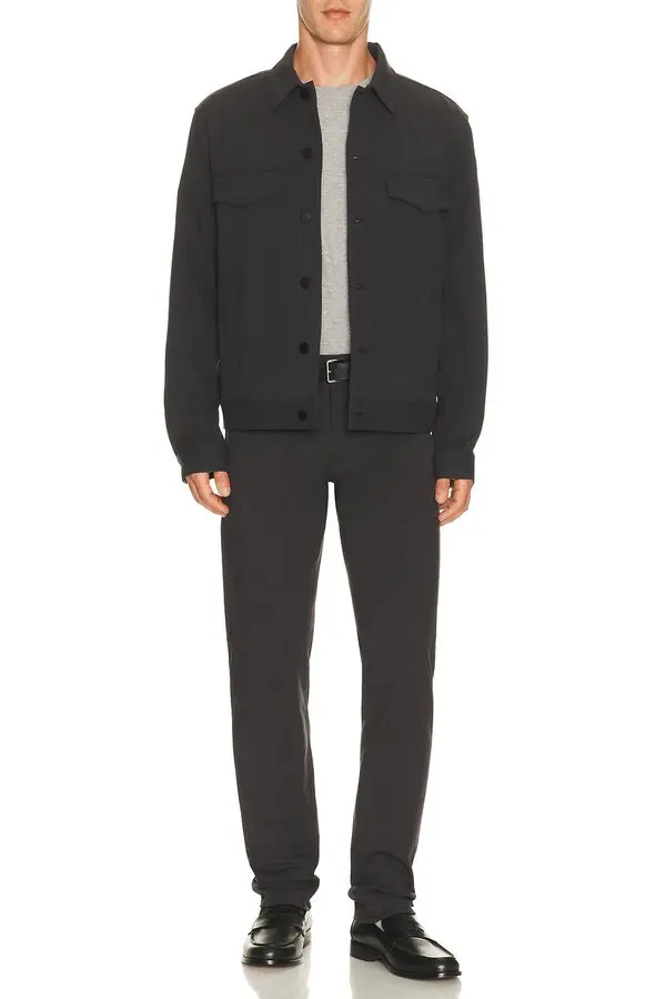 Theory River Neoteric Twill Jacket In Grey