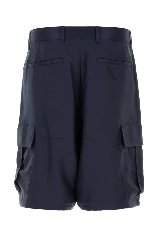 Prada Dark Silk Bermuda Shorts