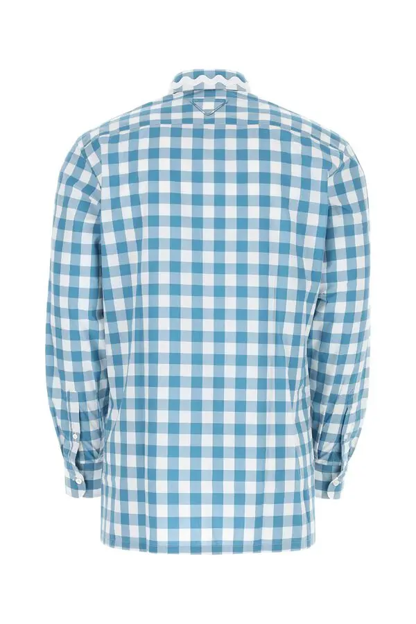Prada Embroidered Poplin Shirt