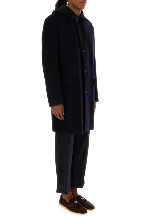 Prada Midnight Wool Blend Coat