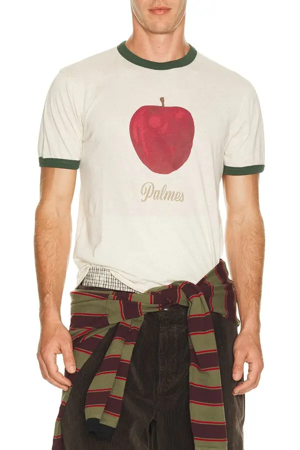 PALMES Apple Ringer Tee Shirt In White