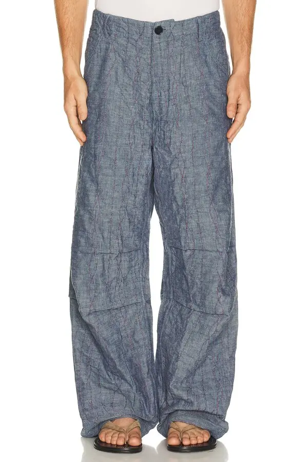 KARDO Abeer Pant In Green - Chambray