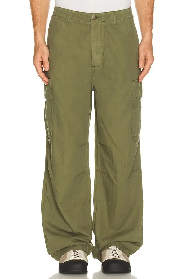 PALMES Herringbone Cargo Trousers