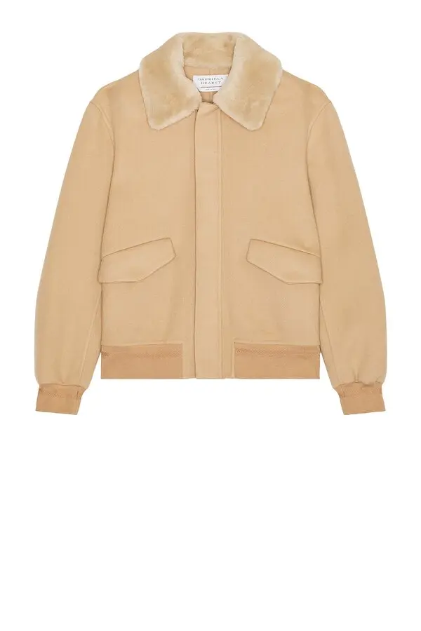 Gabriela Hearst James Bomber Jacket With Shearling Collar