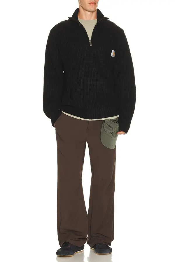 Carhartt Work In Progress Detroit Half Zip Sweater - Black