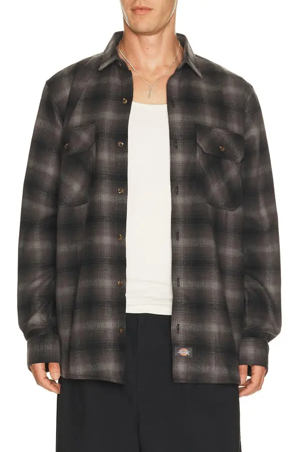 Dickies Long Sleeve Flannel Work Shirt