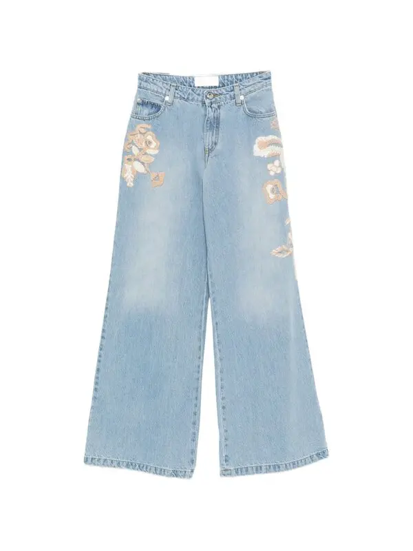 Ermanno Scervino Embroidered Denim Jeans