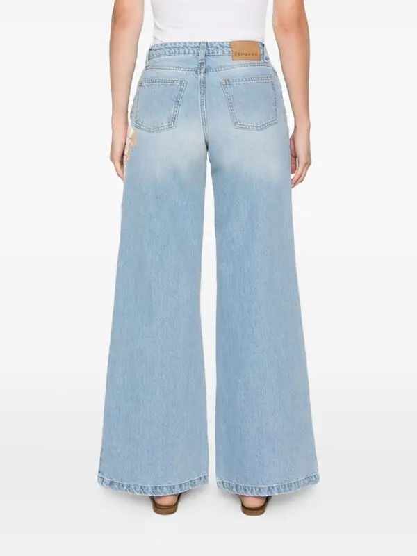Ermanno Scervino Embroidered Denim Jeans