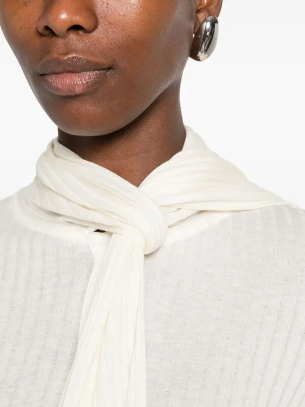 TOTEME Ribbed Bow Blouse