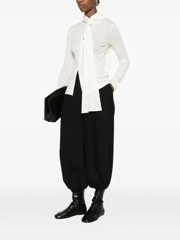 TOTEME Ribbed Bow Blouse