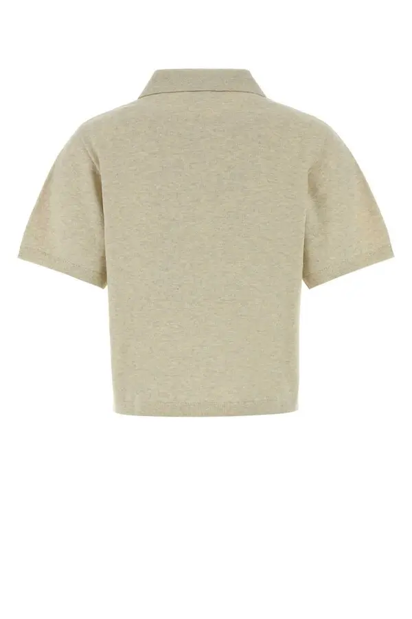 Isabel Marant Étoile Melange Grey Cotton Blend Althea Polo Shirt - Brown