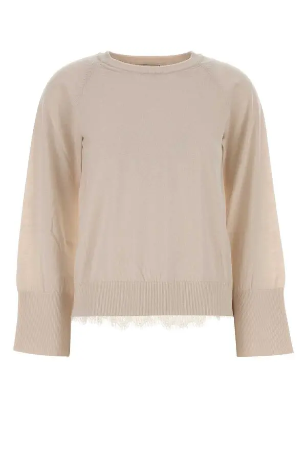 Blumarine Sand Wool Sweater - Brown