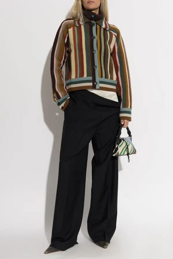 Paul Smith Wool Cardigan With Collar