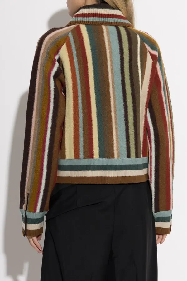 Paul Smith Wool Cardigan With Collar