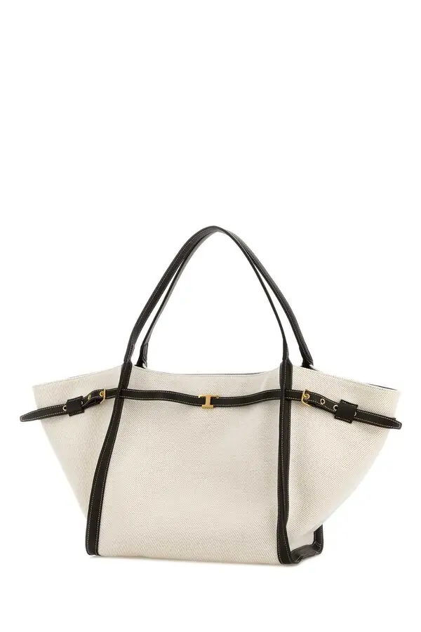 TOD'S Canvas Medium Shopping Bag