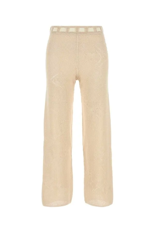BODE Beige Crochet Pant - Brown