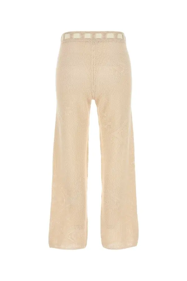 BODE Beige Crochet Pant - Brown