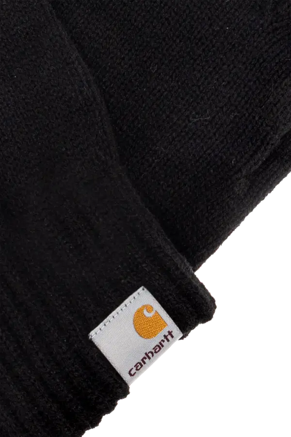 Carhartt Work In Progress Knit Fingerless Mittens With Logo By
