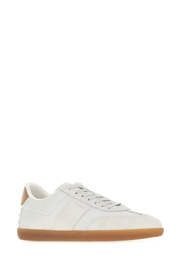 TOD'S Chalk Leather And Suede Sneakers