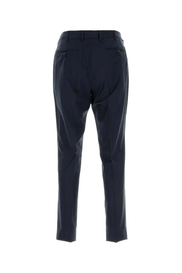 Brioni Navy Stretch Wool Pant