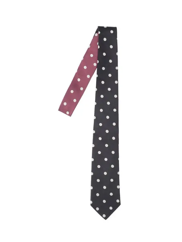 Paul Smith Polka Dot Silk Tie - Black