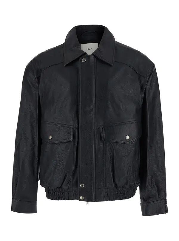 DUNST Oversized Vintage Leather Blouson Jacket