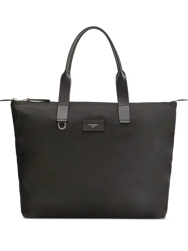 Dolce & Gabbana Nylon Tote Handbag With Dg Logo Fall/winter 2025 - Black