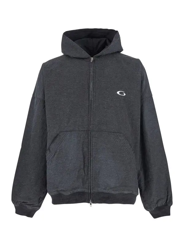 Balenciaga Tromphe L'oeil Cotton Sweatshirt - Grey