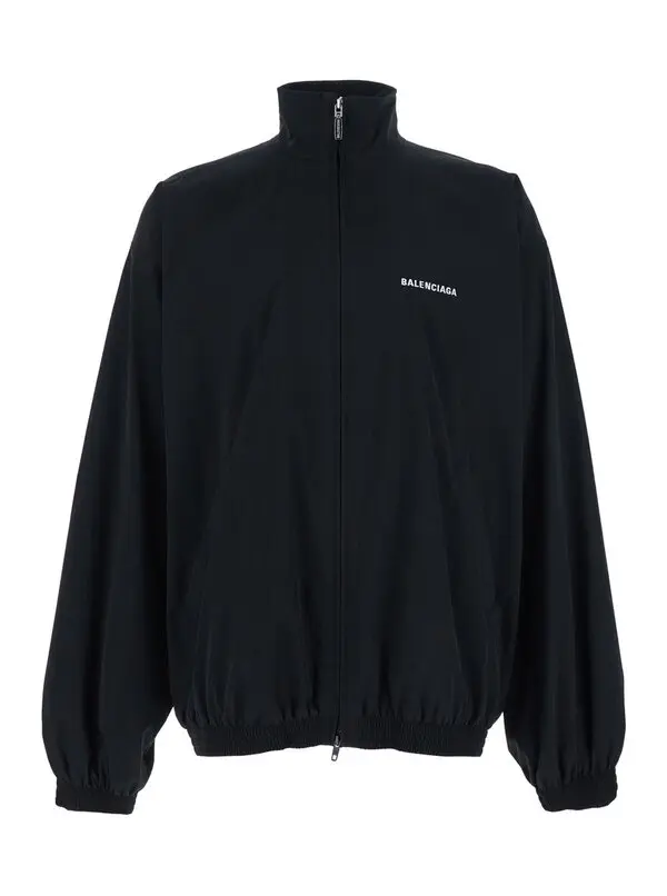Balenciaga High Neck Zip Fastening Long Sleeve Coat For