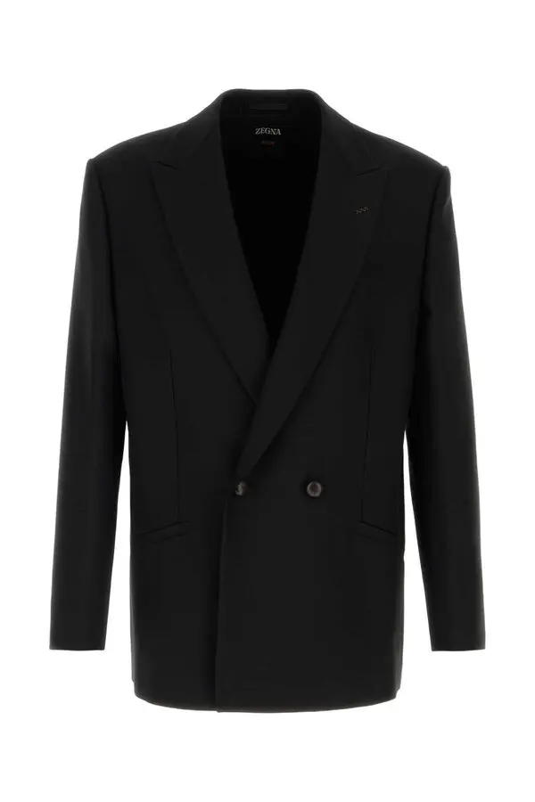 Zegna Textured Wool Blend Blazer For