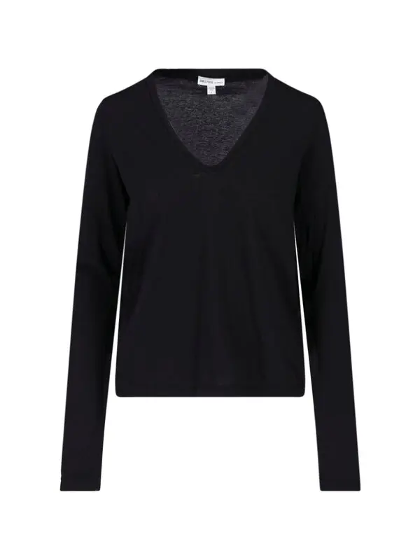 JAMES PERSE Long Sleeve V-neck T-shirt