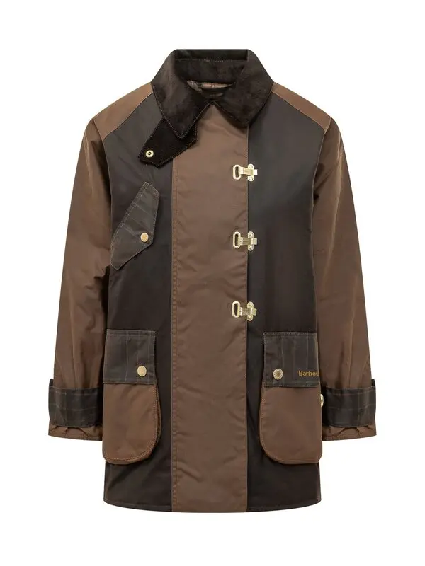 Barbour Felton Checkered Design Waxed Jacket