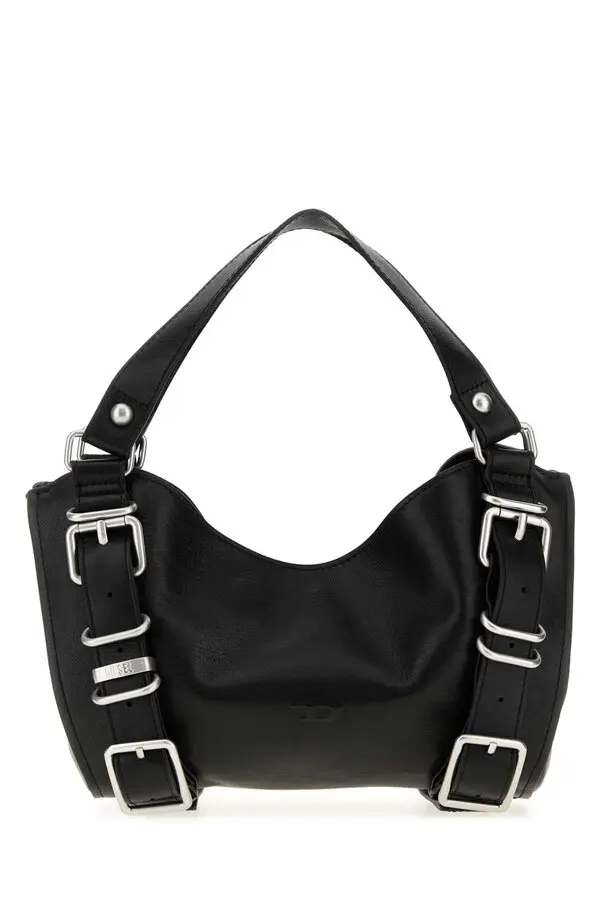 DIESEL® Leather D-one Mini Handbag - Black