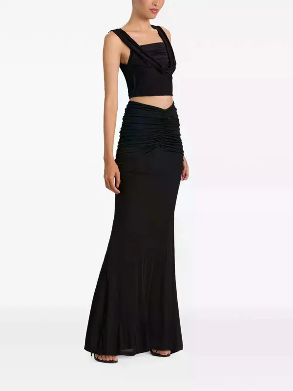 Alice + Olivia Shannon Ruched Maxi Skirt