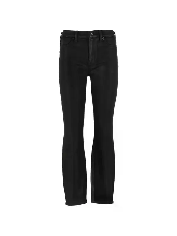 7 For All Mankind High-waist Coated Jeans - Black