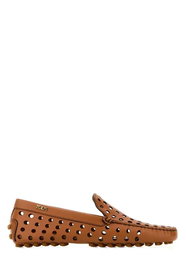 TOD'S Caramel Leather Loafers - Brown