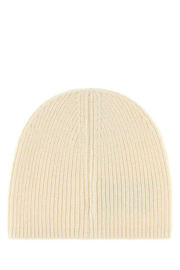 Moncler Ivory Wool Beanie Hat