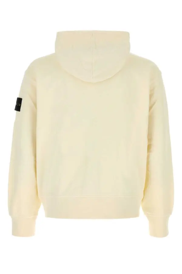 Stone Island Cream Cotton Sweatshirt