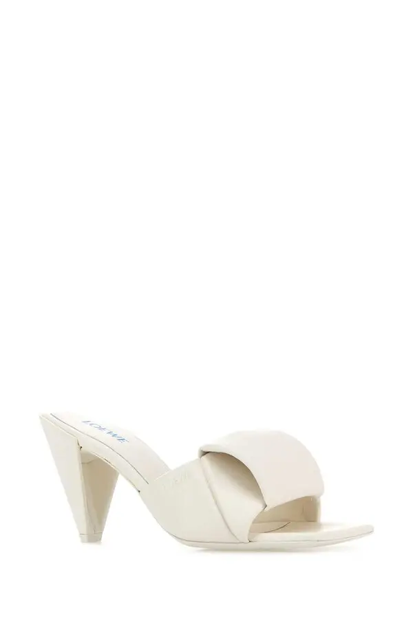 Loewe Nappa Leather Origami Mules - White