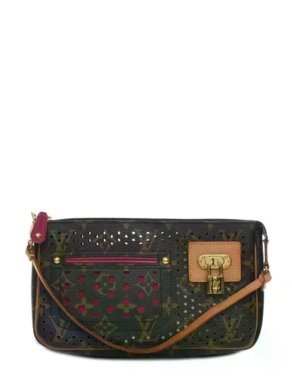 LOUIS VUITTON 2006 Monogram Perforated Pochette Accessoires Shoulder Bag