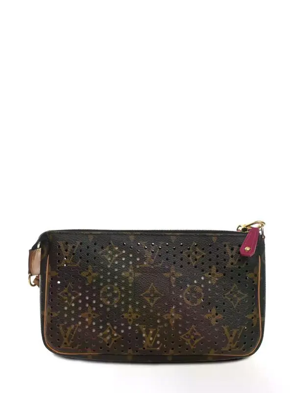 LOUIS VUITTON 2006 Monogram Perforated Pochette Accessoires Shoulder Bag