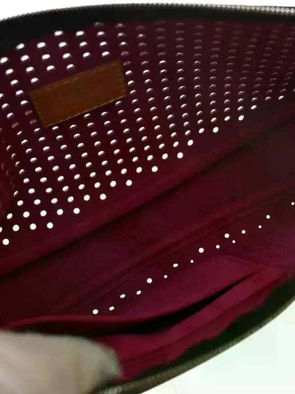 LOUIS VUITTON 2006 Monogram Perforated Pochette Accessoires Shoulder Bag