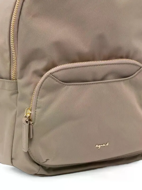 AGNES B. Logo-plaque Backpack