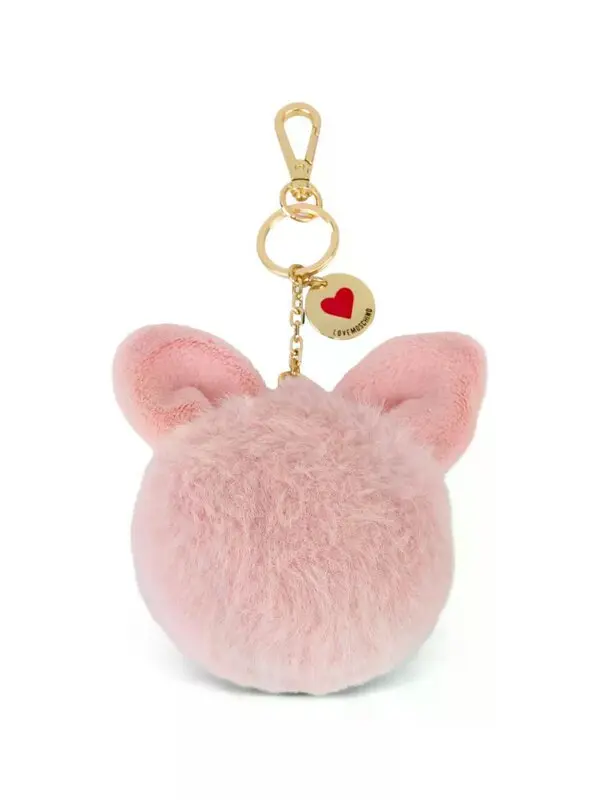 Moschino Pom-pom Ear-detail Keyring